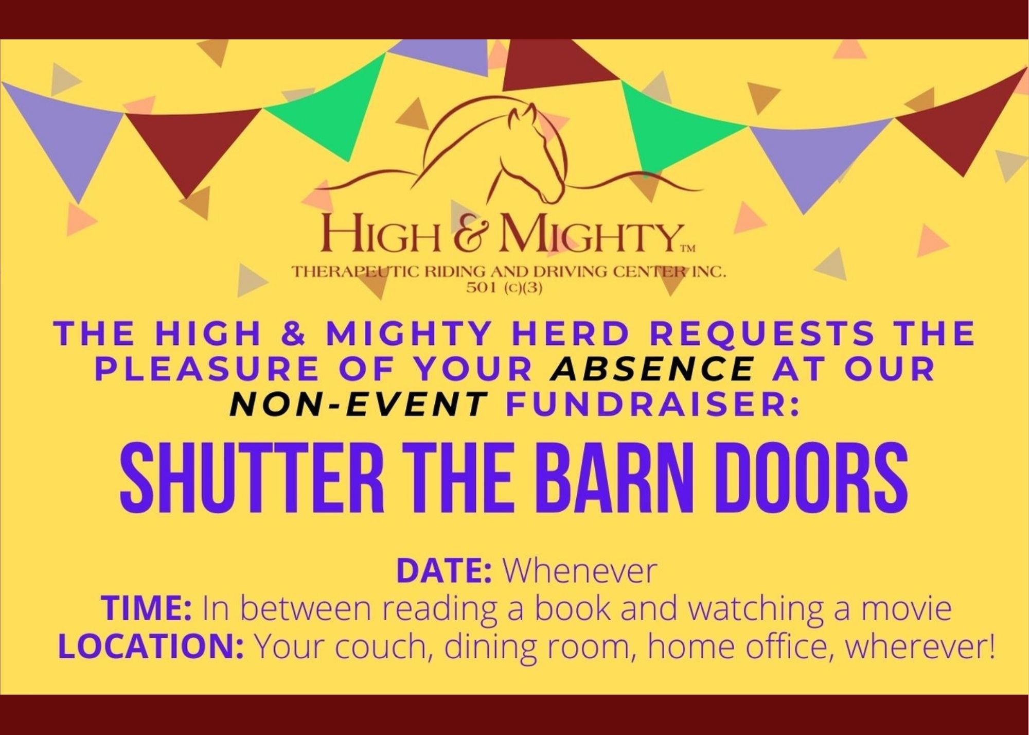 High & Mighty Therapeutic Riding And Driving Center INC. 501 (c)(3)